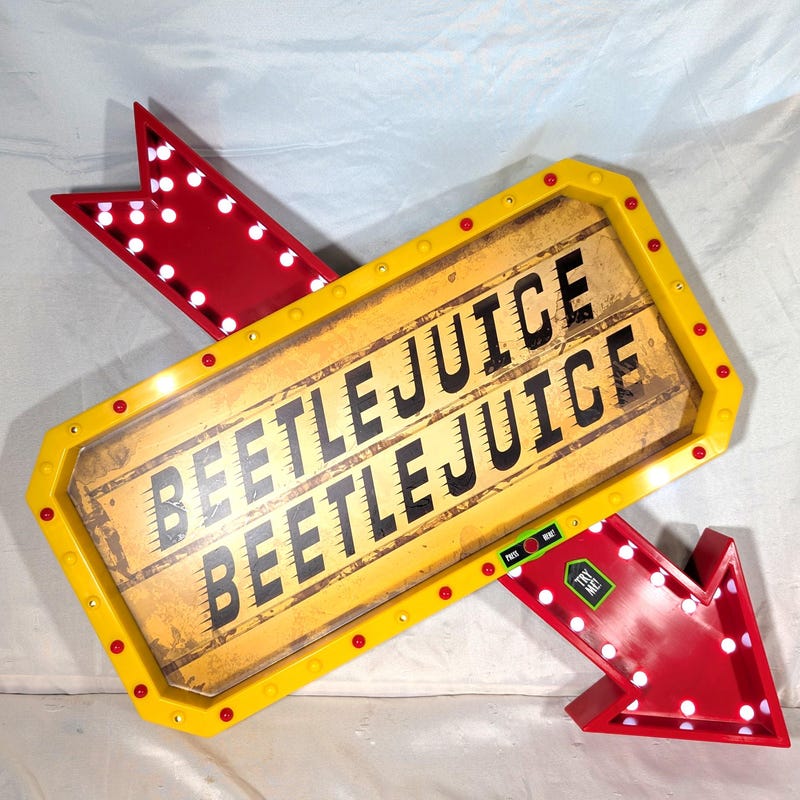 Beetlejuice Light up Sign - Etsy