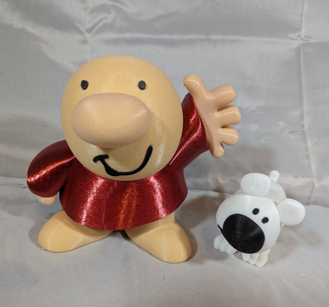 6" Tall Ziggy and Fuzz the Dog Cartoon Characters Figurines in Red ...