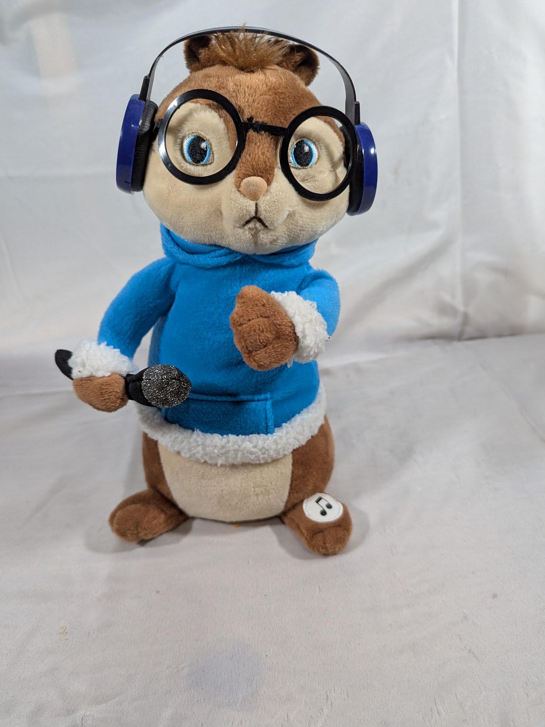 Very Rare 10 Tall Singing Animated Simon Chipmunk W/ Microphone Working ...