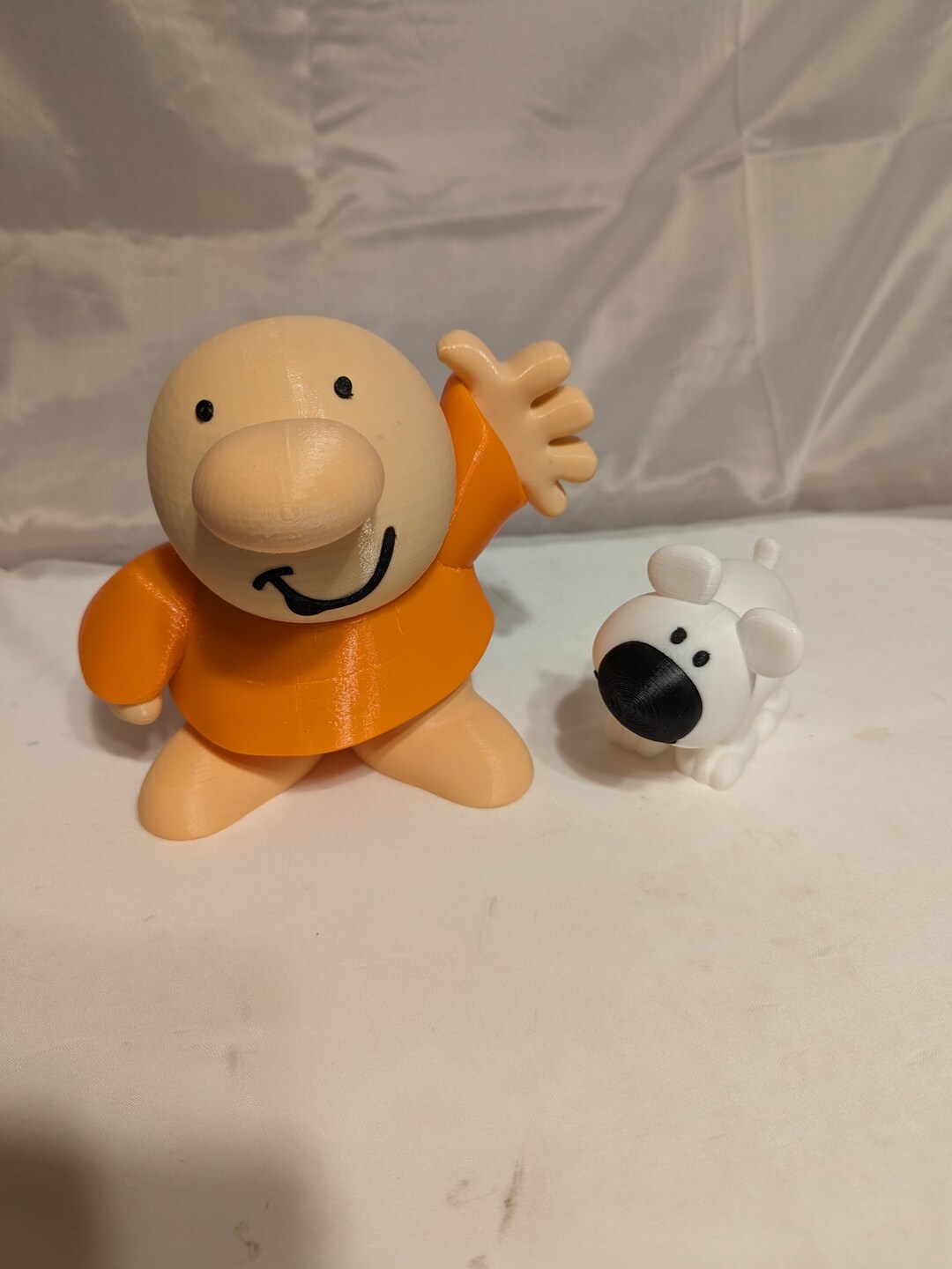 6" Ziggy and Fuzz the Dog Cartoon Characters Figurines Orange Shirt - Etsy