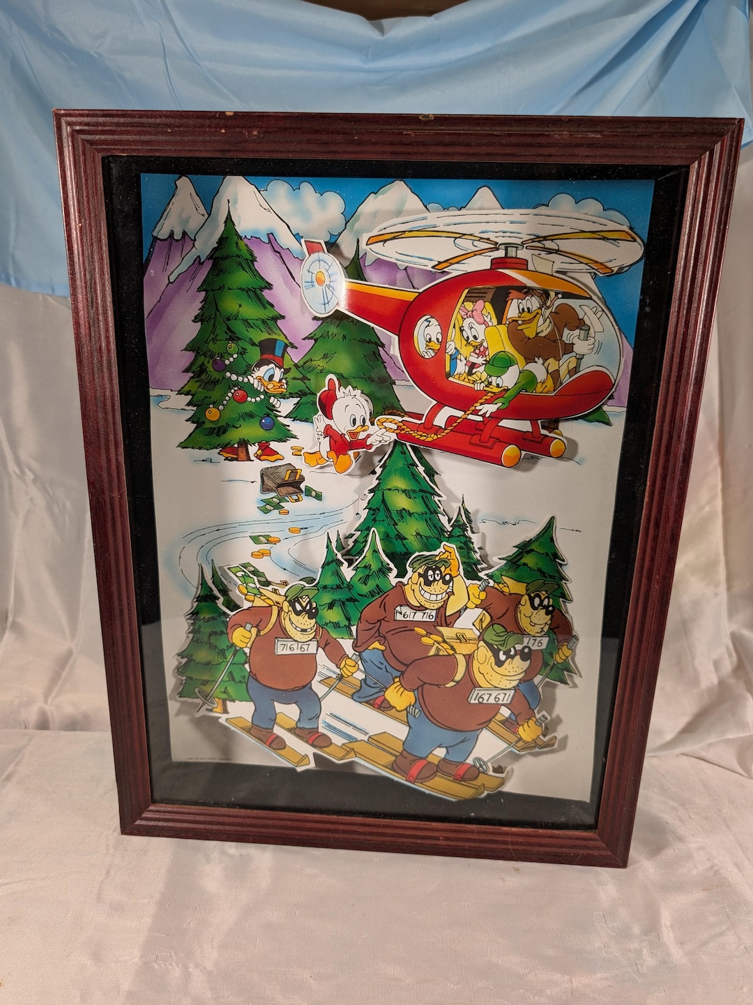 1987 Disney Duck Tales Three Dimensional Pictures in Wood Frame - Etsy