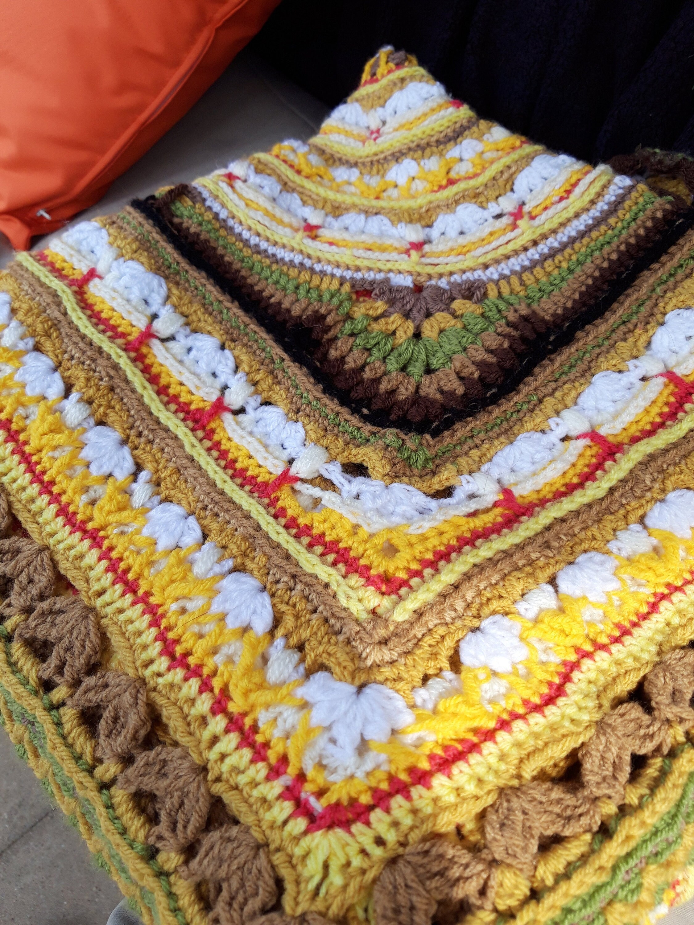 Crochet Afghan/throw in Earthy Colours - Etsy