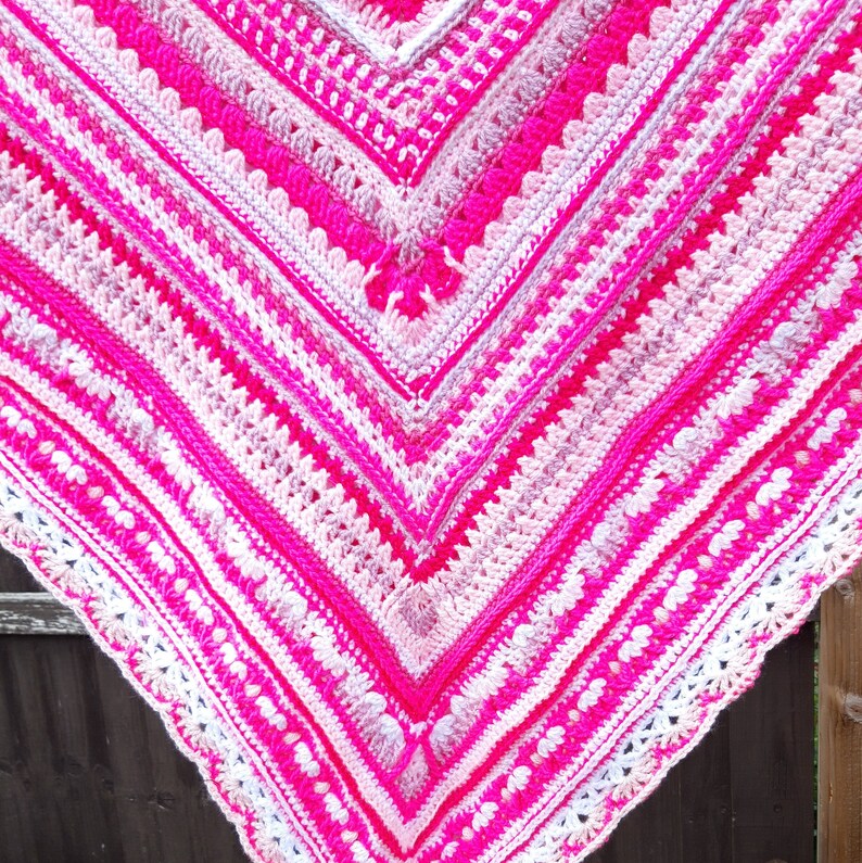 Handmade Large Crochet Pink Blanket - Etsy