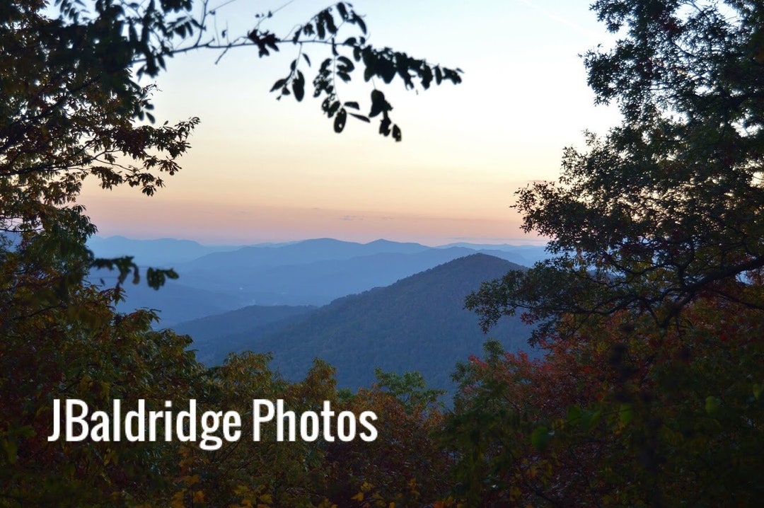 Blue Ridge Mountains Sunset Photo - Etsy