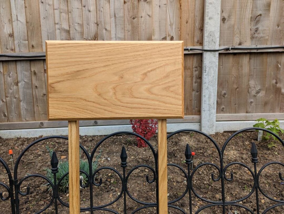 A Solid Oak Blank Plaque With Two Posts Attached, Handmade in the UK ...