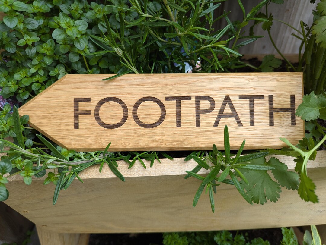 Personalised Engraved Arrow Shaped Sign/pointer/directional Sign Made ...