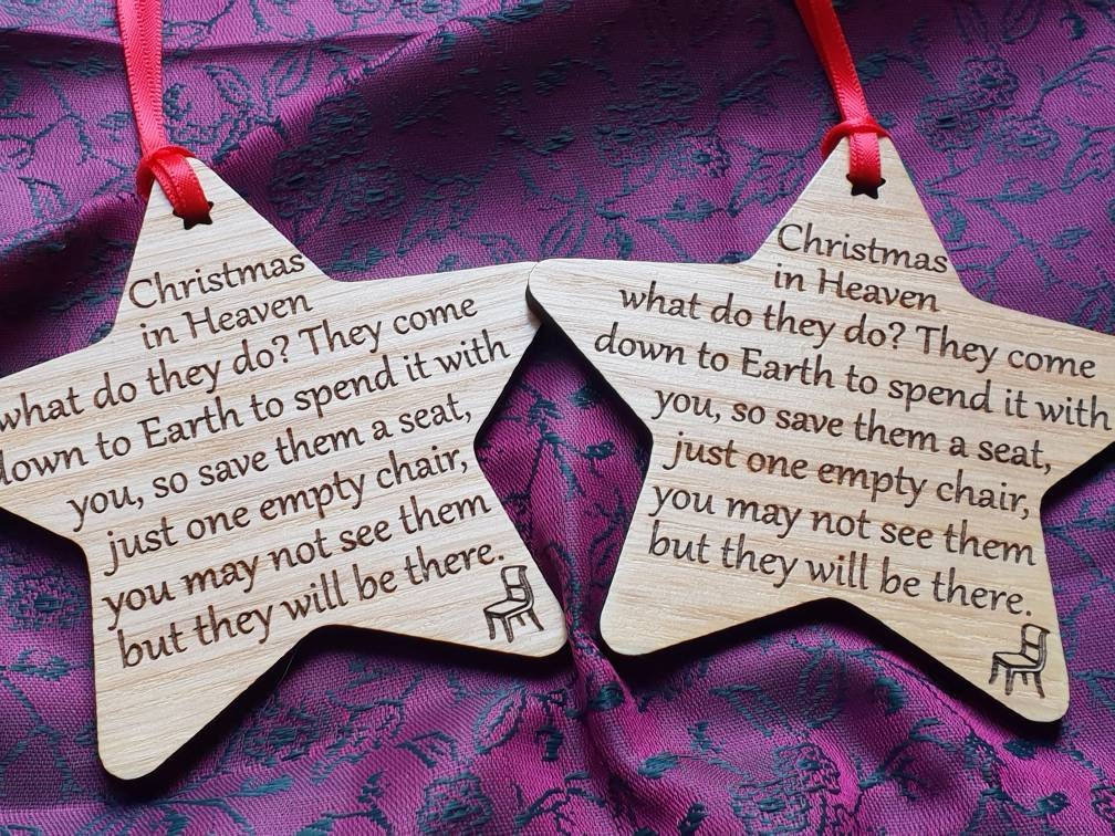 Wooden Christmas Memorial Tree Decorations. in Memory of a - Etsy UK