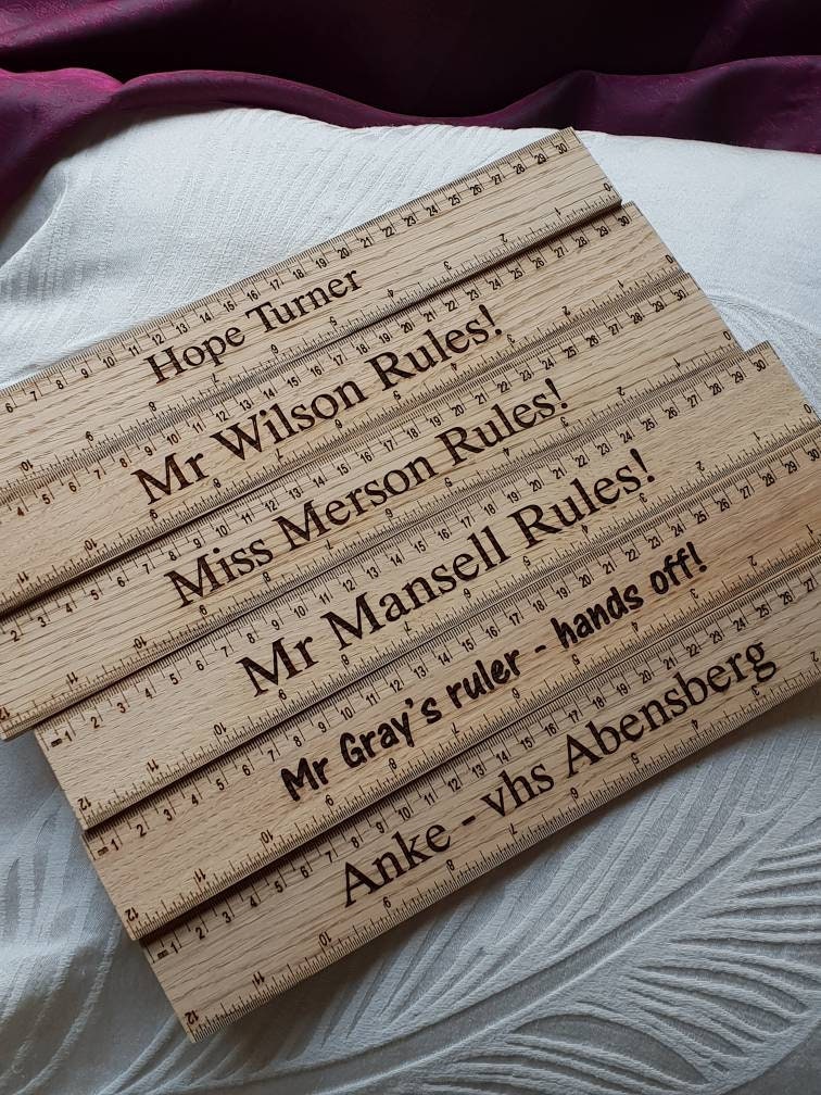 Personalised Wooden Ruler - Etsy