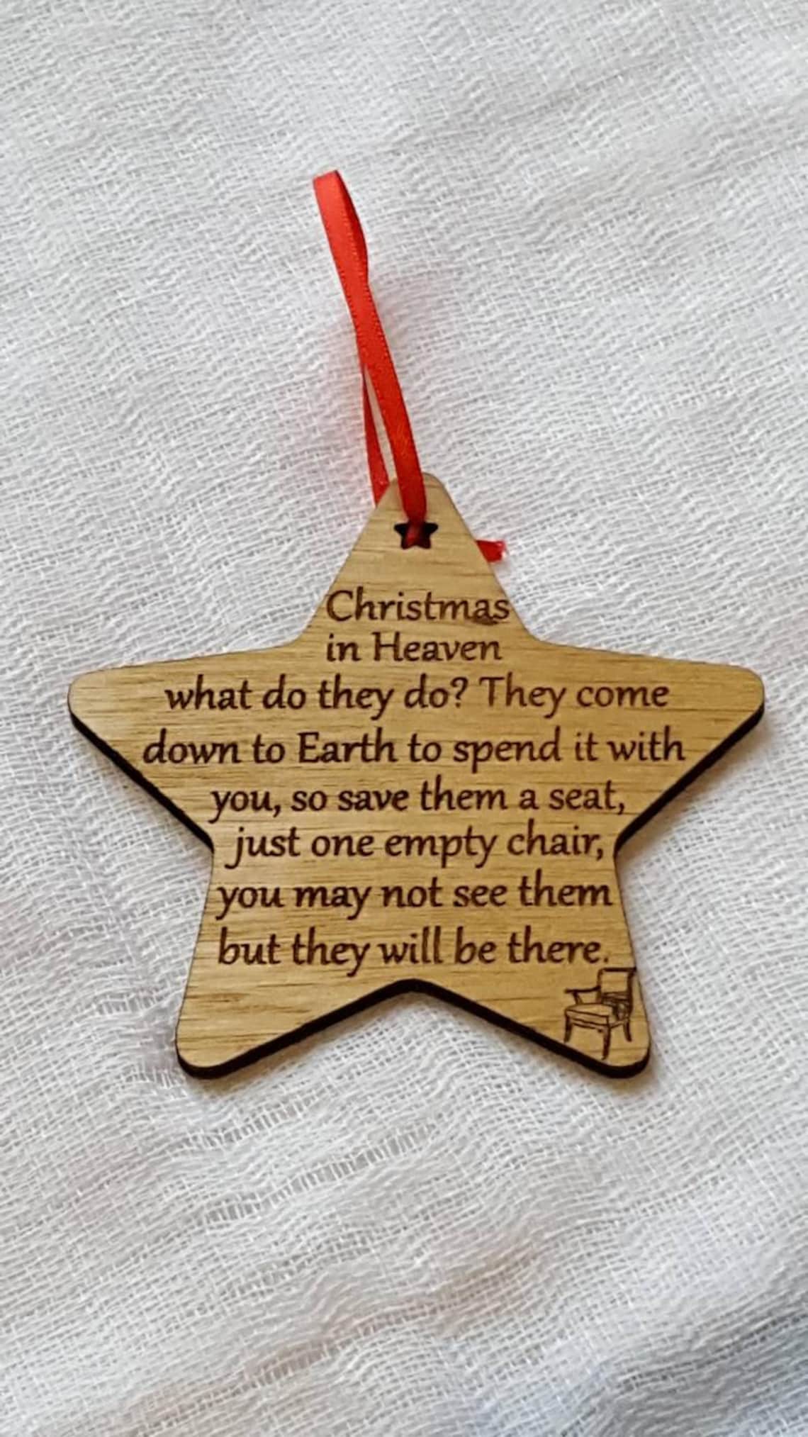 Wooden Christmas Memorial Tree Decorations. in Memory of a - Etsy UK