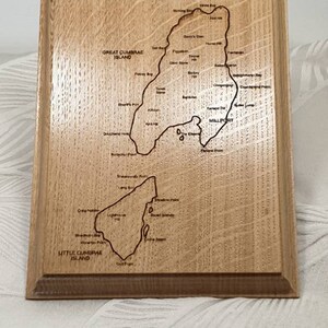 Maps laser engraved onto Solid Oak. | Etsy