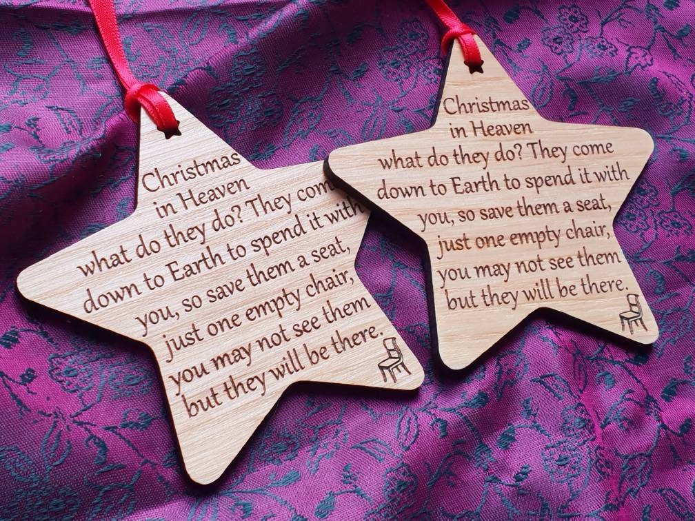 Wooden Christmas Memorial Tree Decorations. in Memory of a | Etsy UK