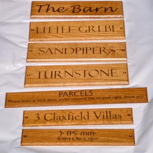Personalised Engraved Oak Sign – for Home & Garden Available in ...
