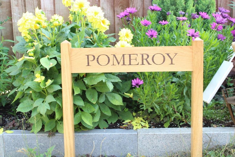 Large Personalised Oak Garden Sign With Two Posts - Etsy UK