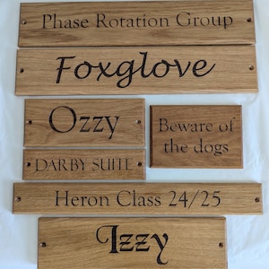 Personalised Engraved Oak Sign – for Home & Garden Available in ...