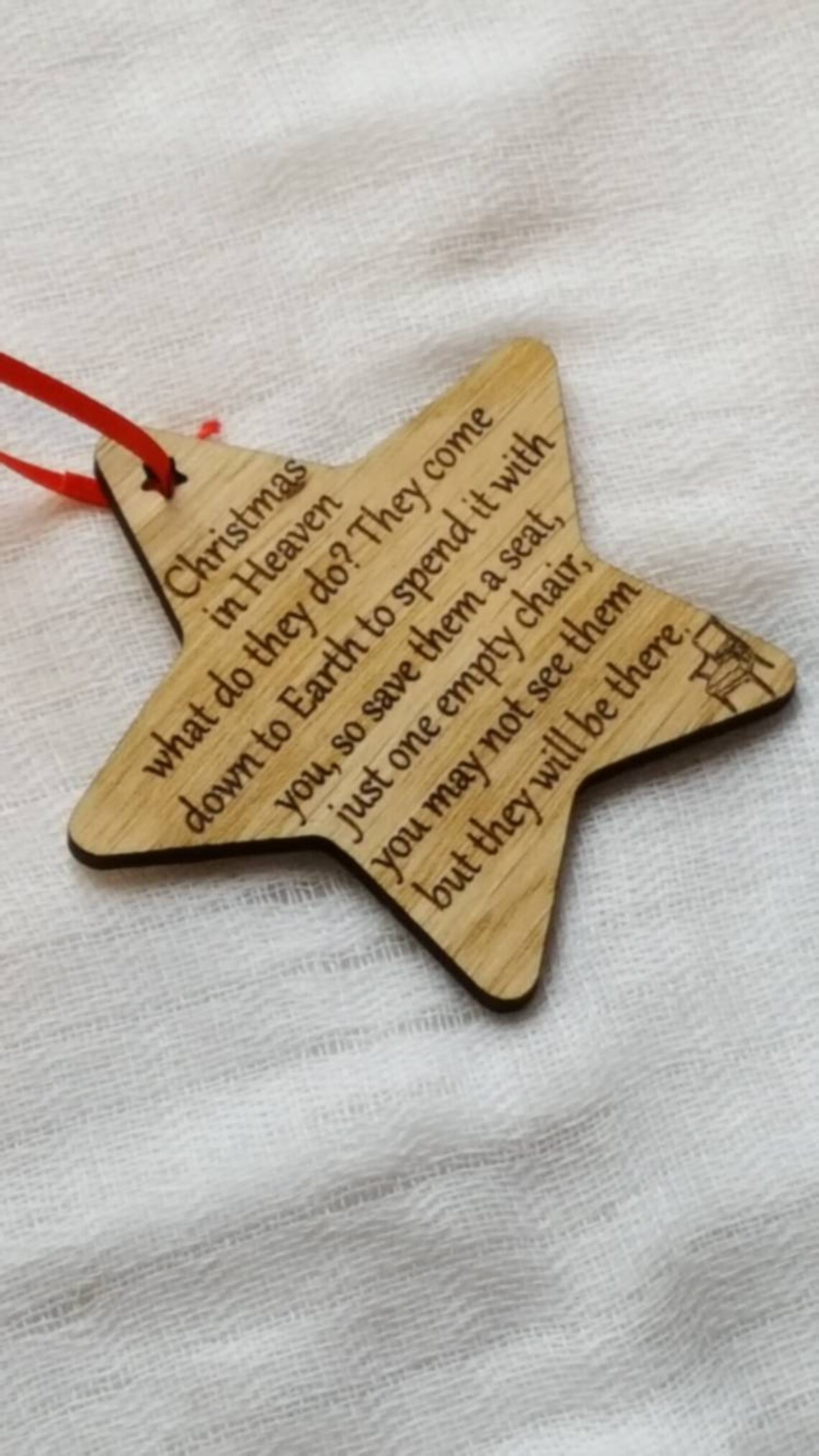 Wooden Christmas Memorial Tree Decorations. in Memory of a - Etsy UK
