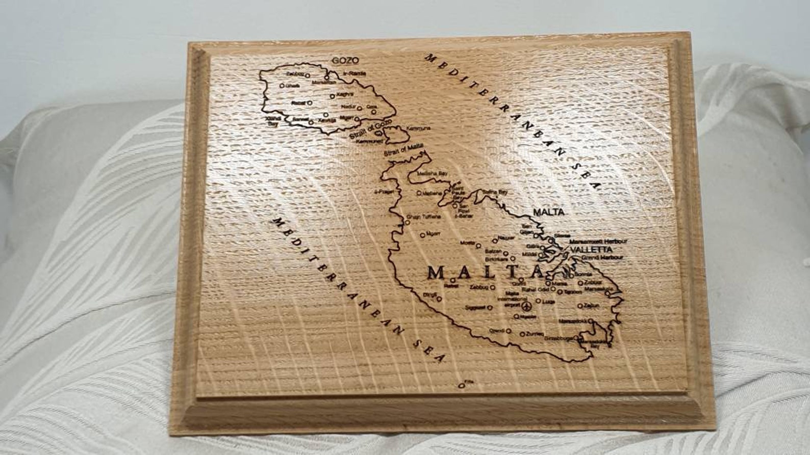 Maps laser engraved onto Solid Oak. | Etsy