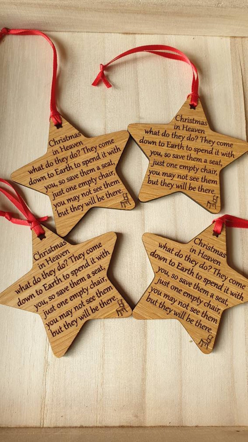 Wooden Christmas Memorial Tree Decorations. in Memory of a | Etsy UK