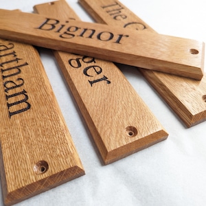 Personalised Engraved Oak Sign – Door Signs, Bench Plaques Available in ...