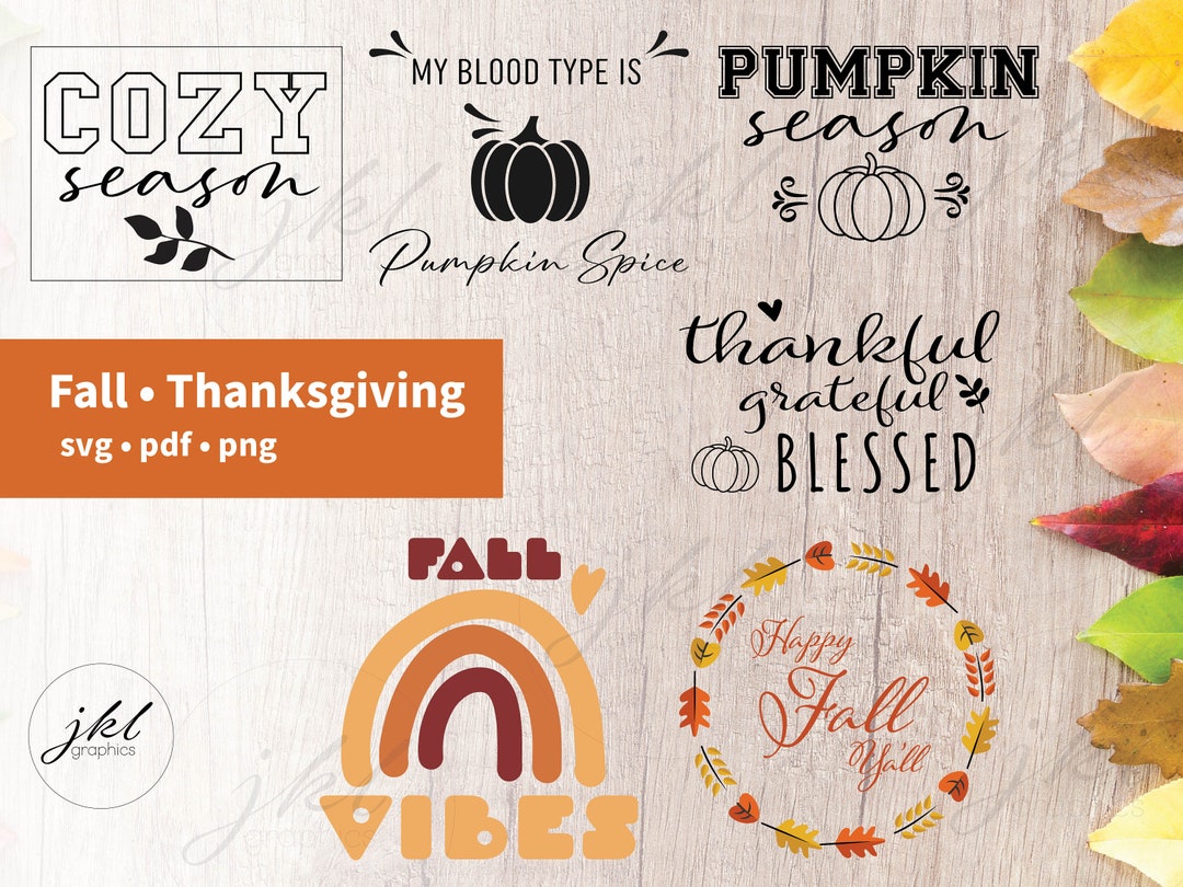 Fall SVG Bundle - Fall SVG for Cricut - Fall Tee SVG Bundle - Digital ...