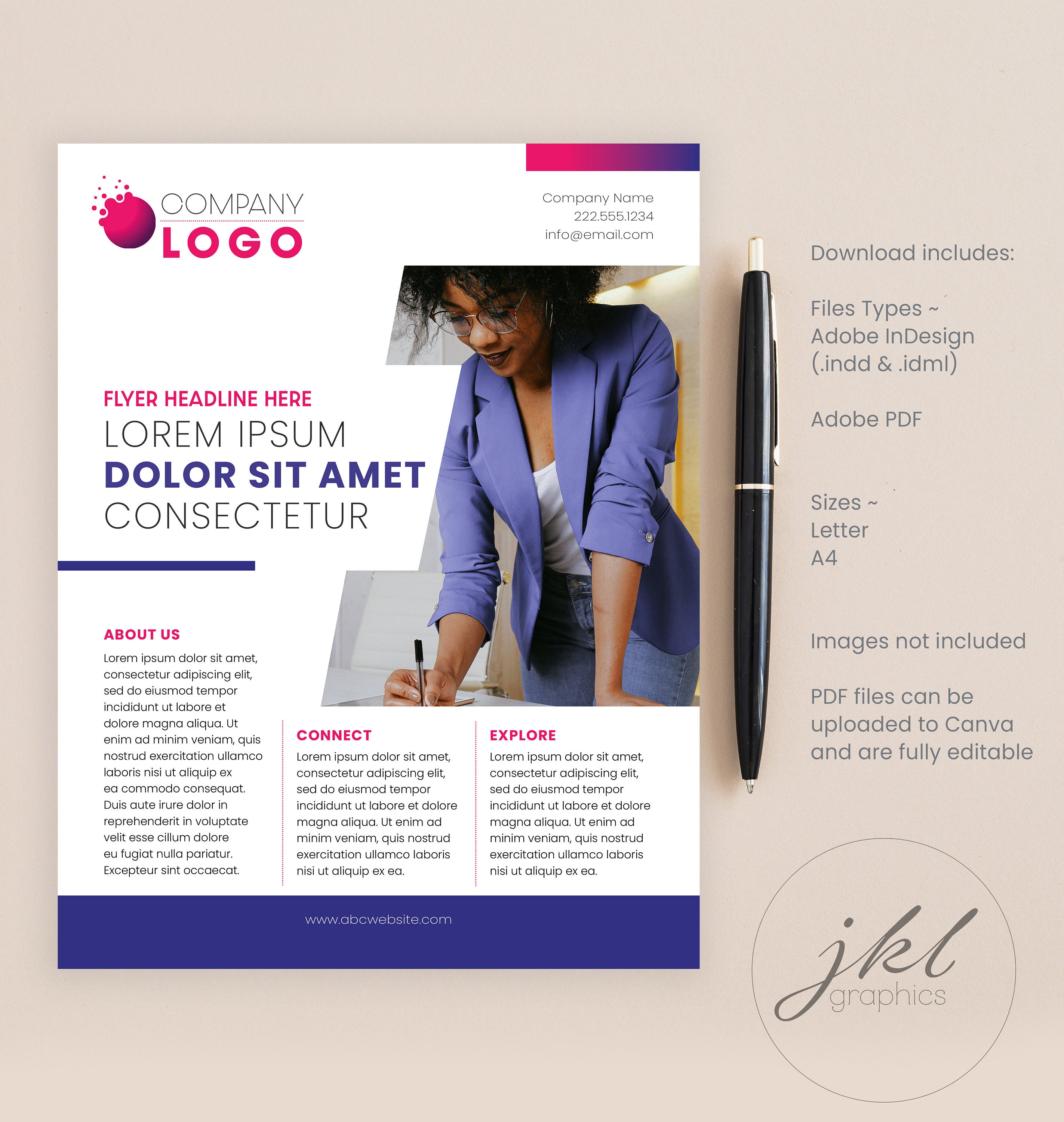 Professional Business Flyer Template • Indesign & Canva (digital ...