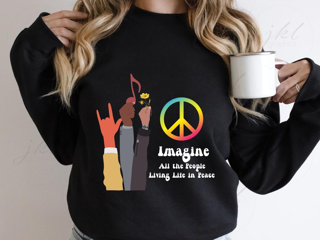 Imagine All the People Living Life in Peace ~ Vector PDF, Png, Jpg, Svg ...