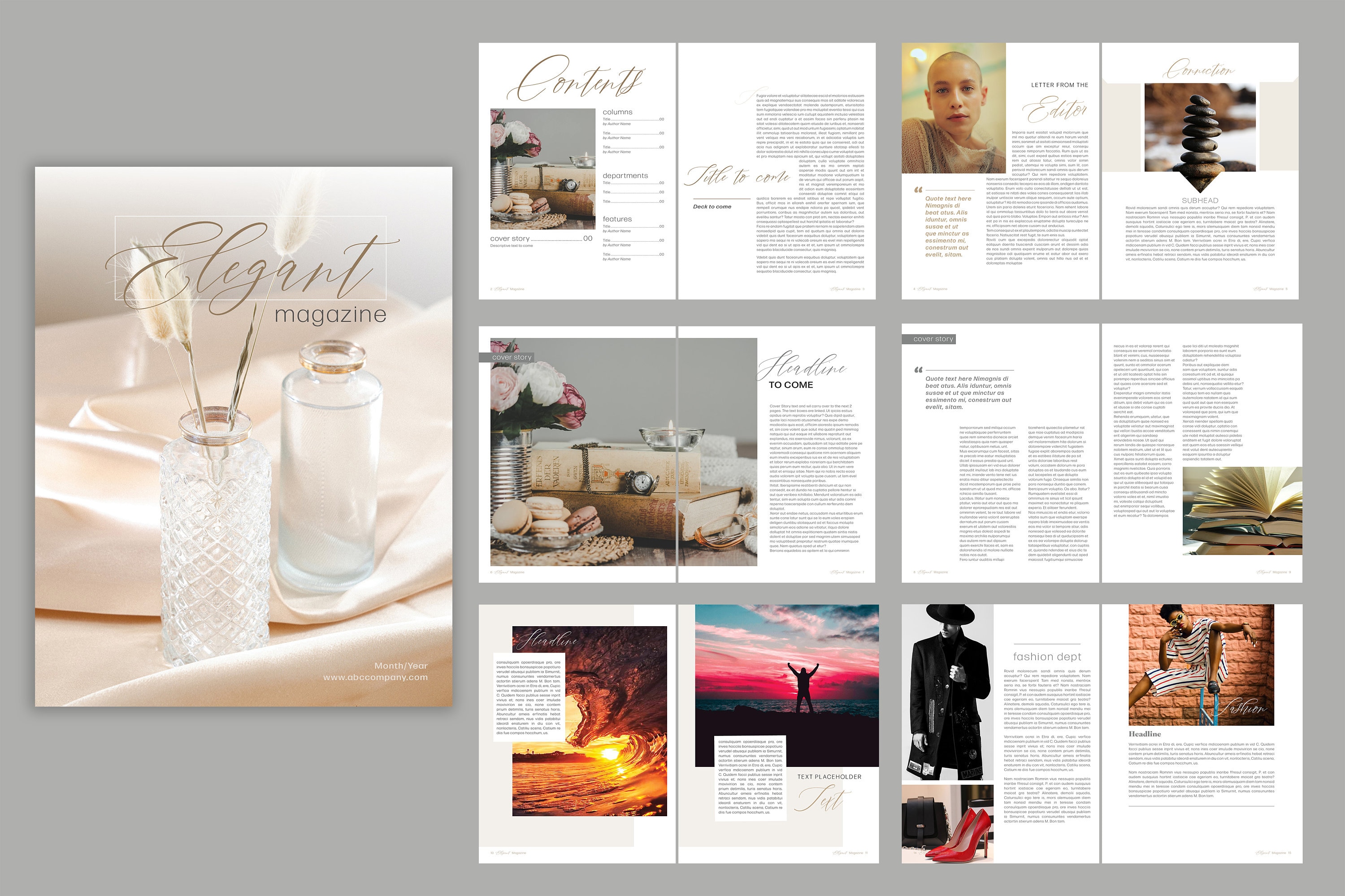 Elegant & Professional Magazine Template ~ Indesign • Pdfs • Digital ...