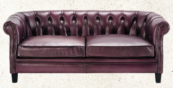 Purple leather couch store
