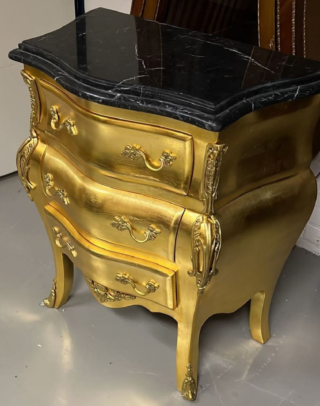 Casa Padrino Baroque Chest of Drawers Gold / Black Handcrafted Baroque ...