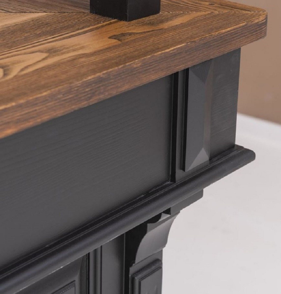 Country Style Bar Counter Black / Dark Brown 148 X 148 X H. 210 Cm ...