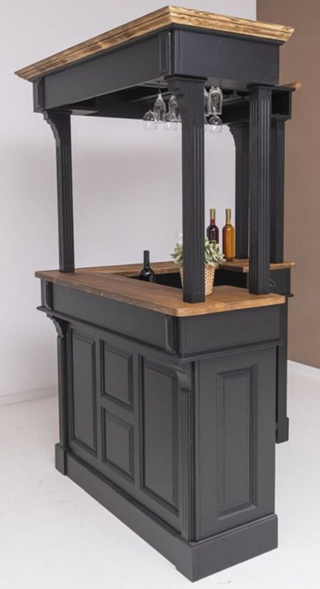 Country Style Bar Counter Black / Dark Brown 148 X 148 X H. 210 Cm ...