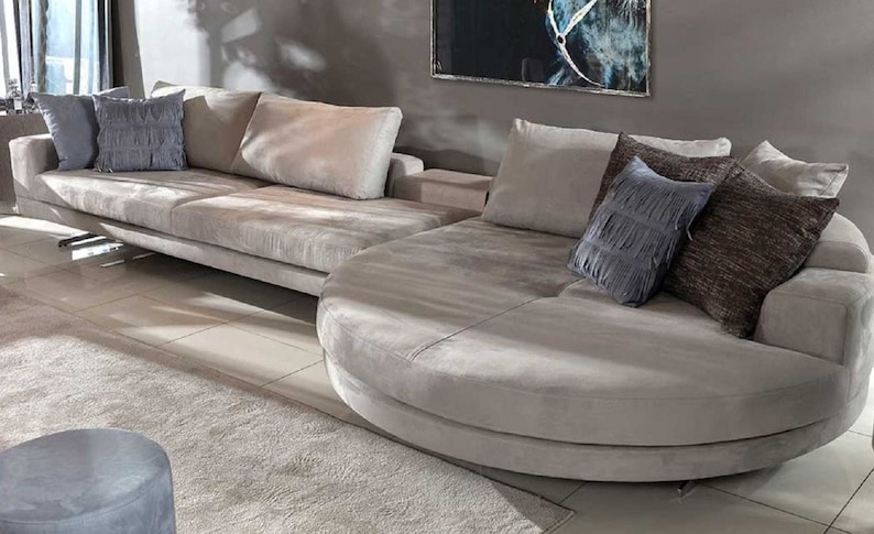 Casa Padrino Luxury Corner Sofa Grey / Silver 430 X 100 X H. 65 Cm ...