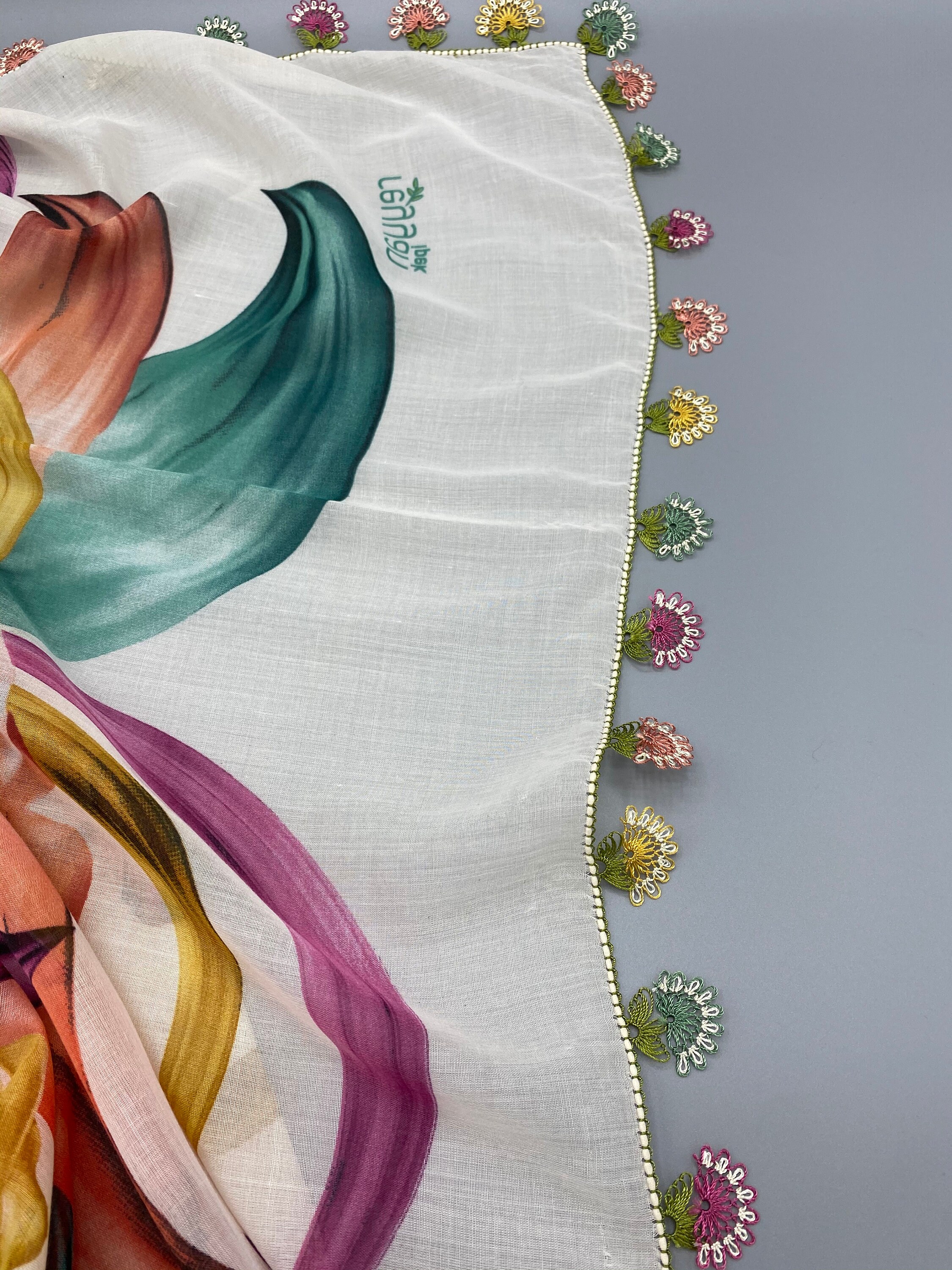 Designer Handmade Needle Lace Igne Oya Scarf - Etsy UK