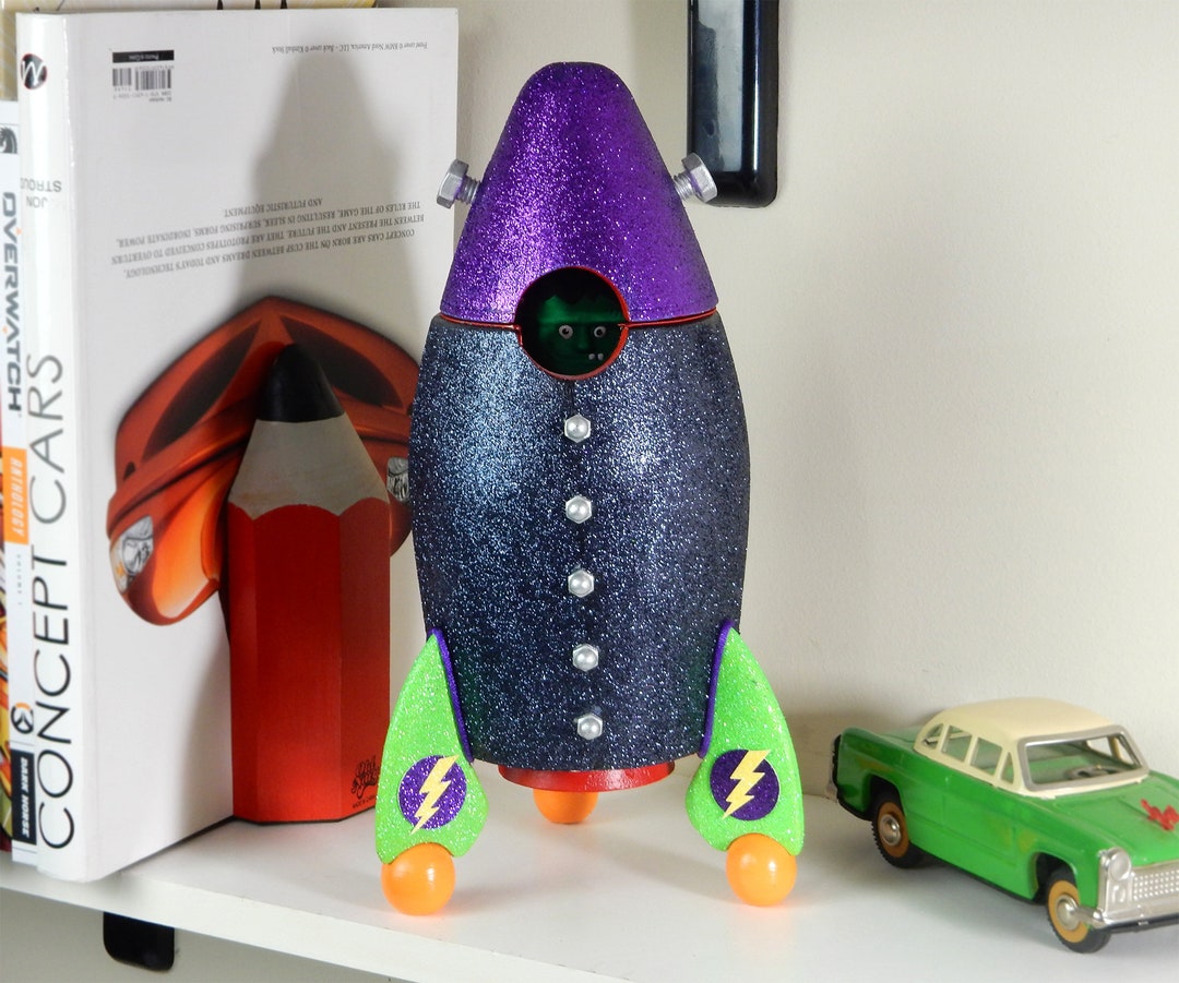 Frankenstein Rocket Ship, Wood, Halloween, Decoration, Halloween Decor ...