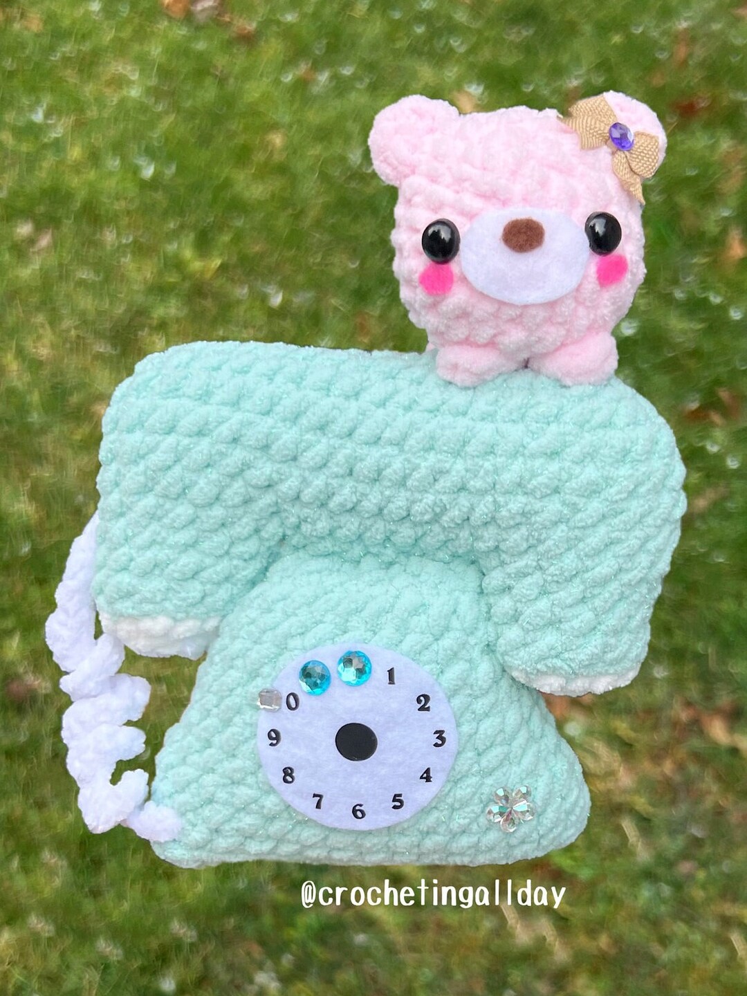 Bear With a Phone Plushie FINISHED PRODUCT - Etsy