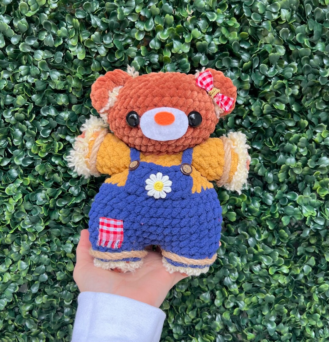 Scarecrow Bear Plushie FINISHED PRODUCT - Etsy