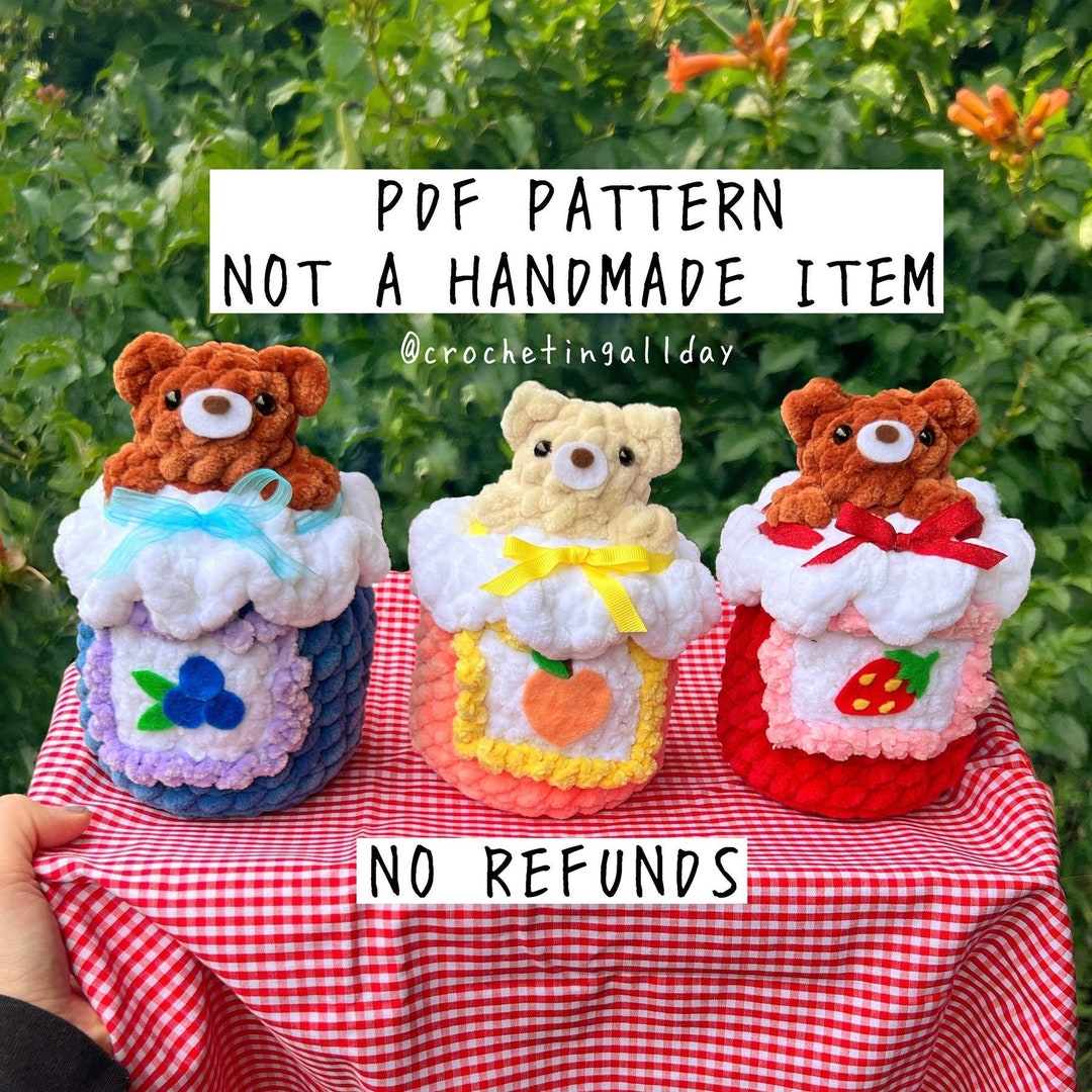 Beary Jam Jar PDF Crochet Pattern Download - Etsy