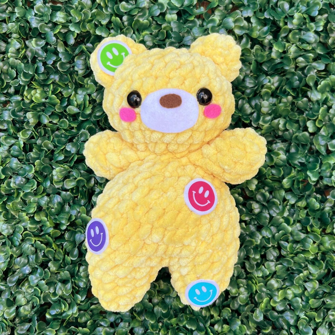 Smiley Bear Plushie FINISHED PRODUCT - Etsy