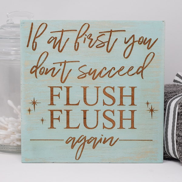 Flush Sign - Etsy