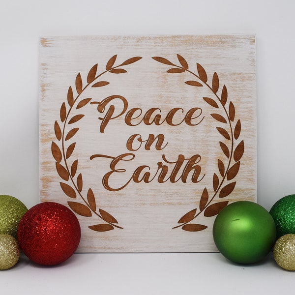 Peace on Earth Sign - Etsy