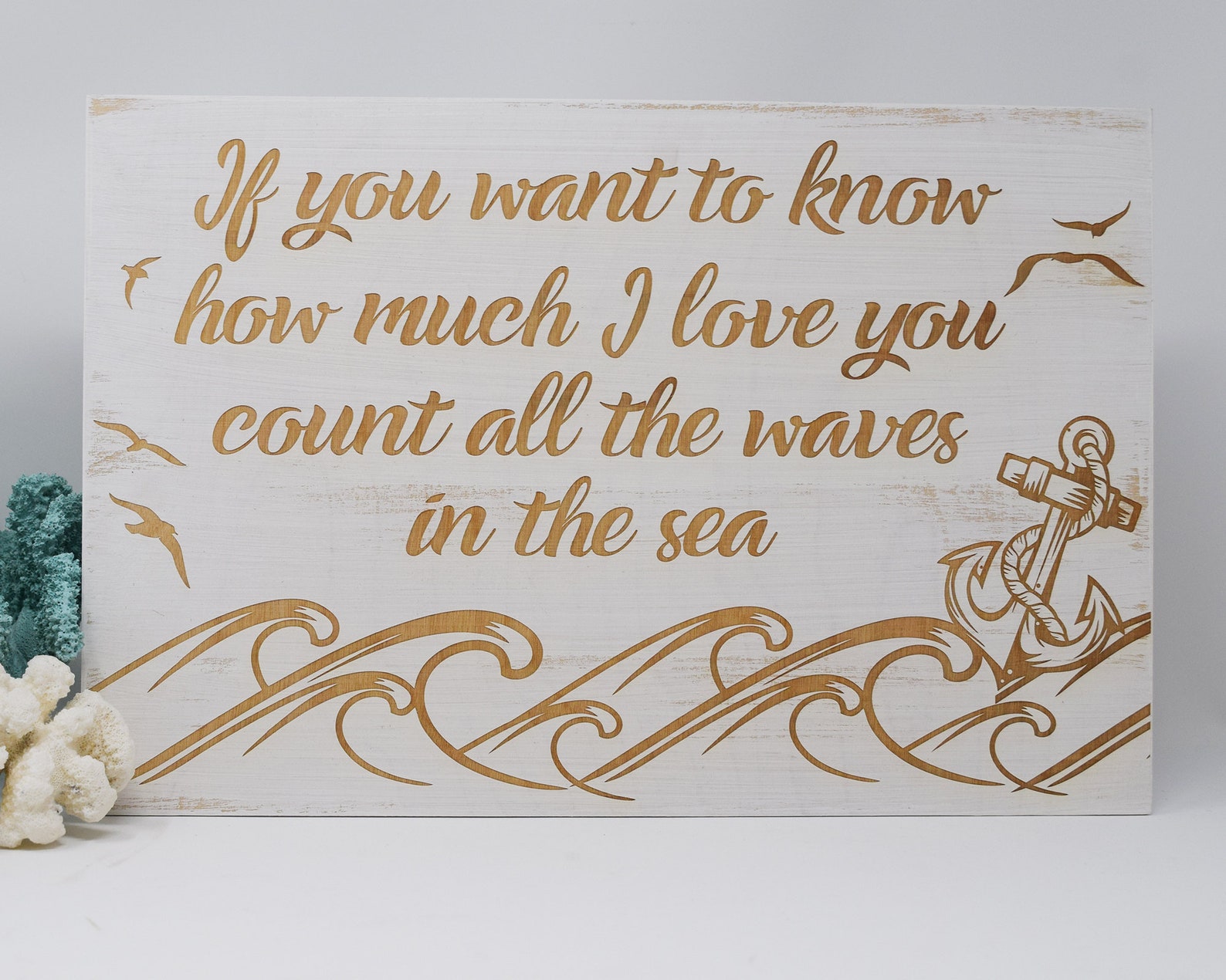 If You Want to Know How Much I Love You Count All the Waves in | Etsy