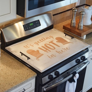 Custom Engraved Wood Stove Top Cover - Noodle Board - Cook Top Kitchen ...