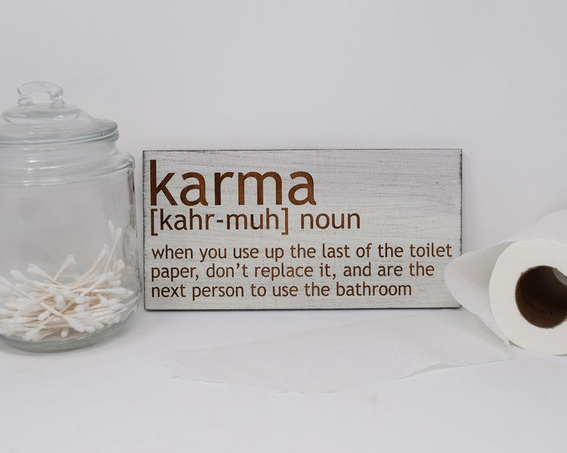 Bathroom Karma Definition 5x10 8x15 10x20 15x28 18x35 | Etsy