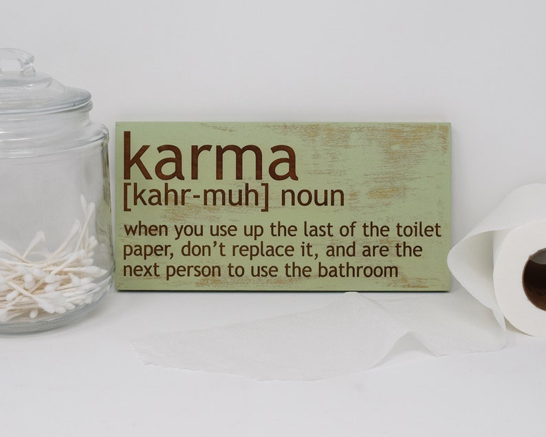 Bathroom Karma Definition 5x10 8x15 10x20 15x28 18x35 - Etsy