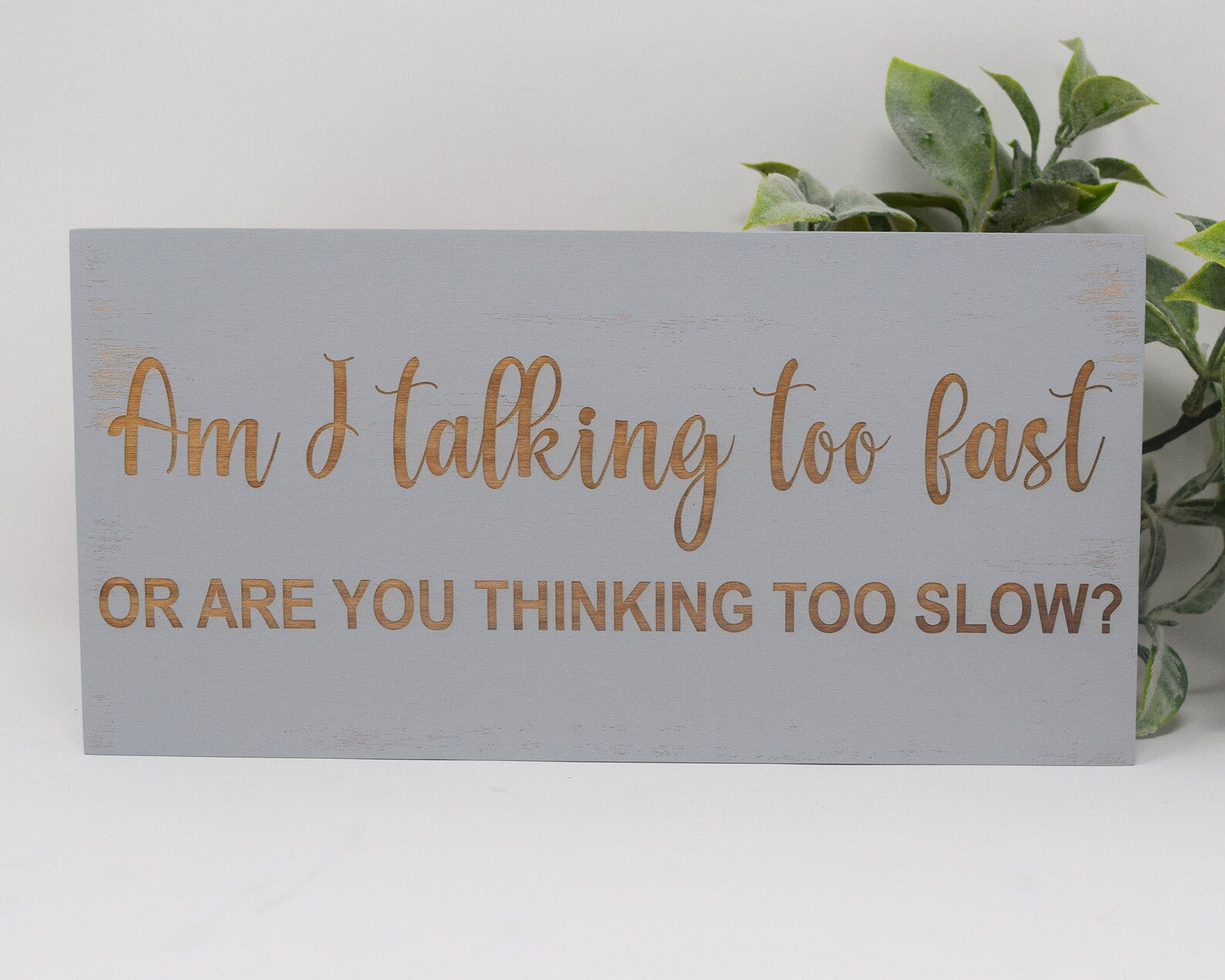Am I talking too fast or are you thinking too slow 5x10 | Etsy