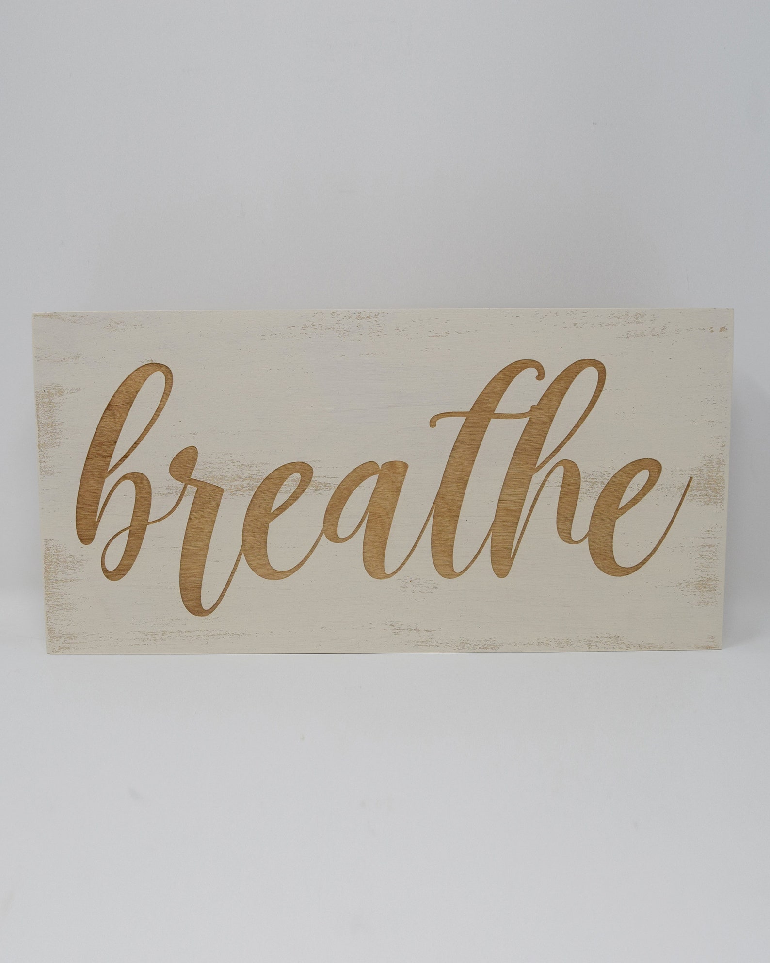 Breathe 5x10, 8x15, 10x20, 15x28, 18x35 Engraved Wood Sign - Etsy