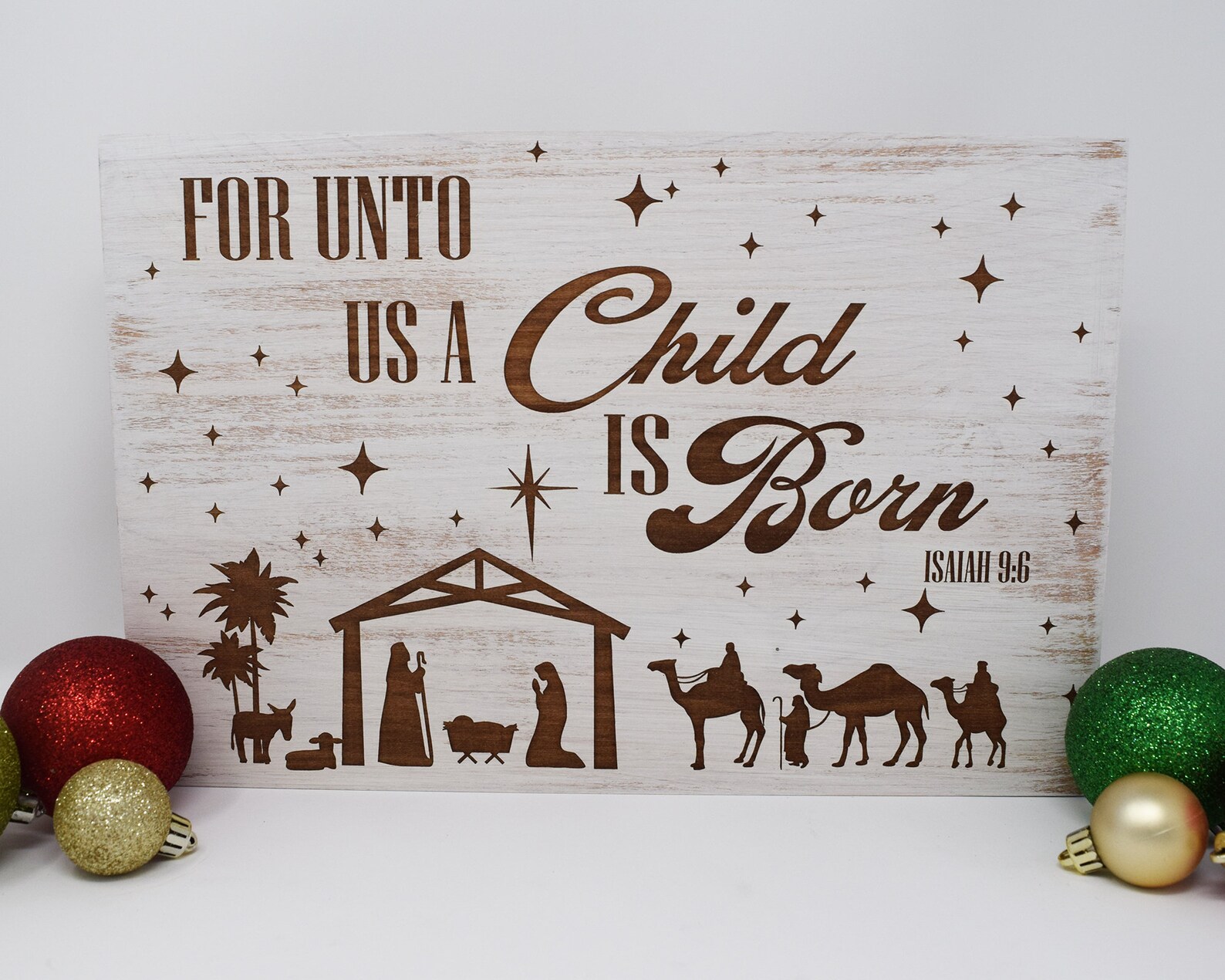 For unto us a child is born Isaiah 9:6 8x12 10x15 15x22 | Etsy