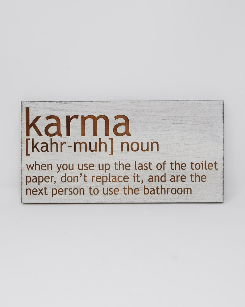 Bathroom Karma Definition 5x10 8x15 10x20 15x28 18x35 | Etsy