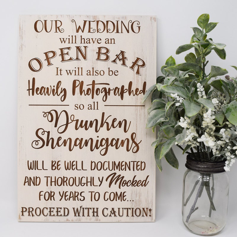 Funny Wedding Sign - Etsy