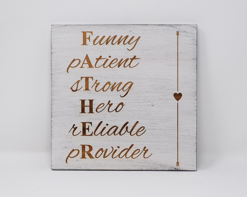 Father Funny Patient Strong Hero Reliable Provider 7x7 | Etsy