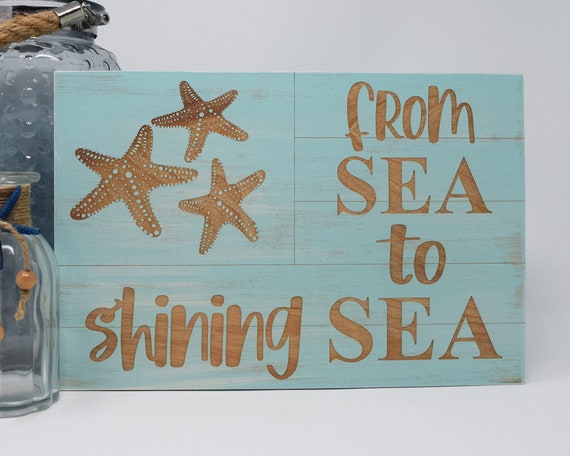 From Sea to Shining Sea 8x12 10x15 15x22 20x30 24x36 - Etsy